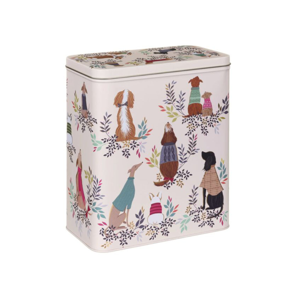 Sara Miller London Dapper Dogs Tall Rectangular Storage Tin With Lid ...