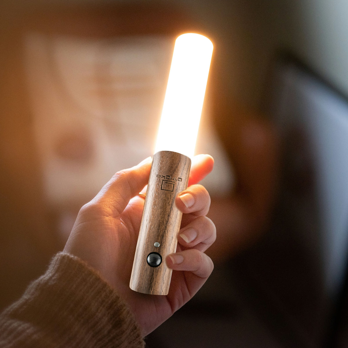 Gingko Natural Wood Rechargeable & Wireless LED Baton Light — Pizzazz ...