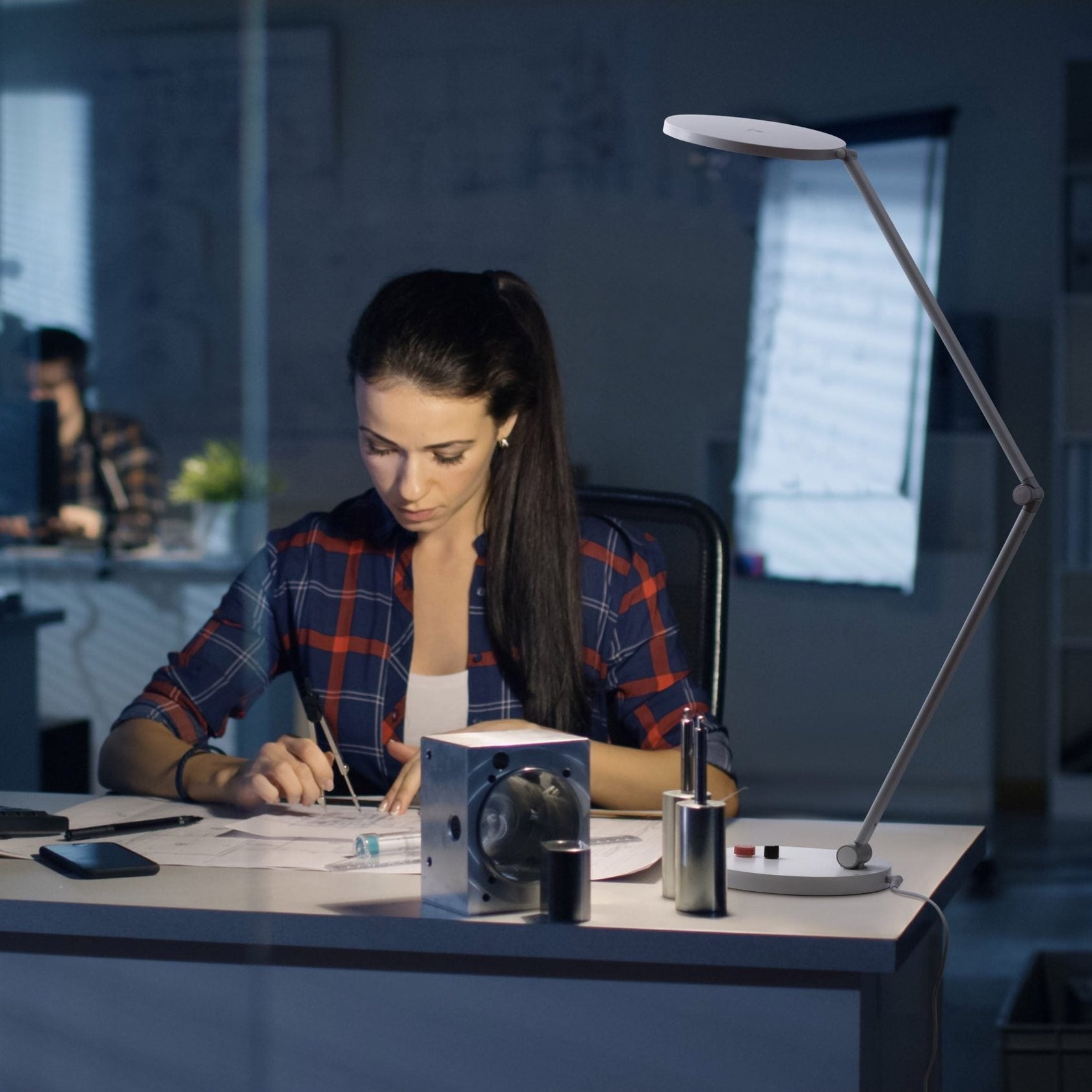 Daylight Company Tricolour White LED Desk Lamp & Adjustable Brightness ...